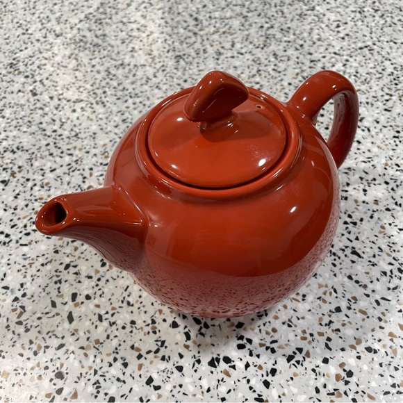 Dining | Burnt Orange Glass Teapot 3 For 25 | Poshmark